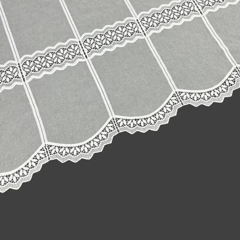 Vitrážková voálová záclona 45228 GA - výška 40,60 cm, metráž