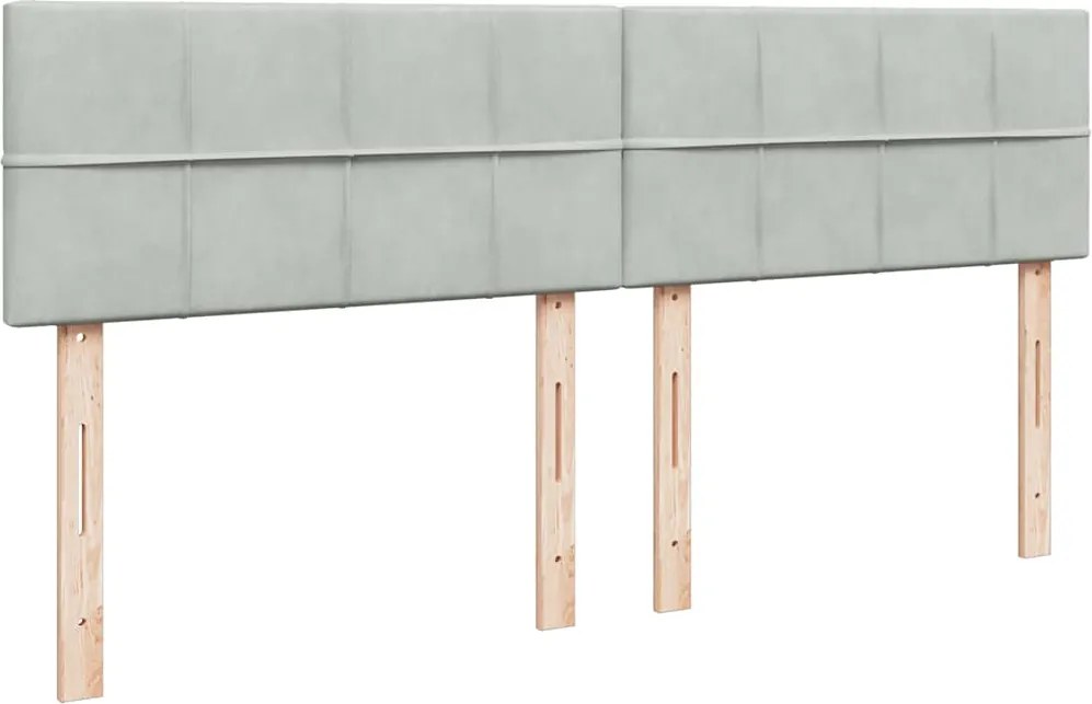 Box spring postel s matrací světle šedá 180x200 cm samet 3287806
