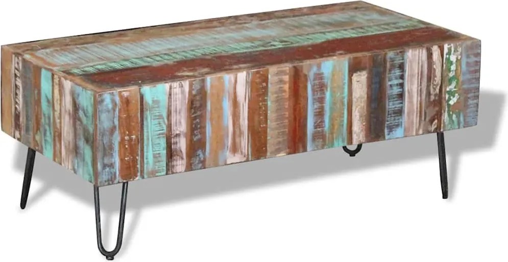 Konferenční stolek masivní recyklované dřevo 100 x 50 x 38 cm 243455