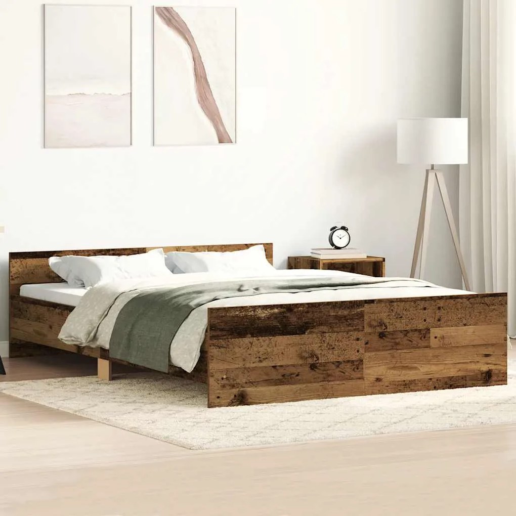 Rám postele bez matrace Staré dřevo 140x200cm Technické dřevo 3328740
