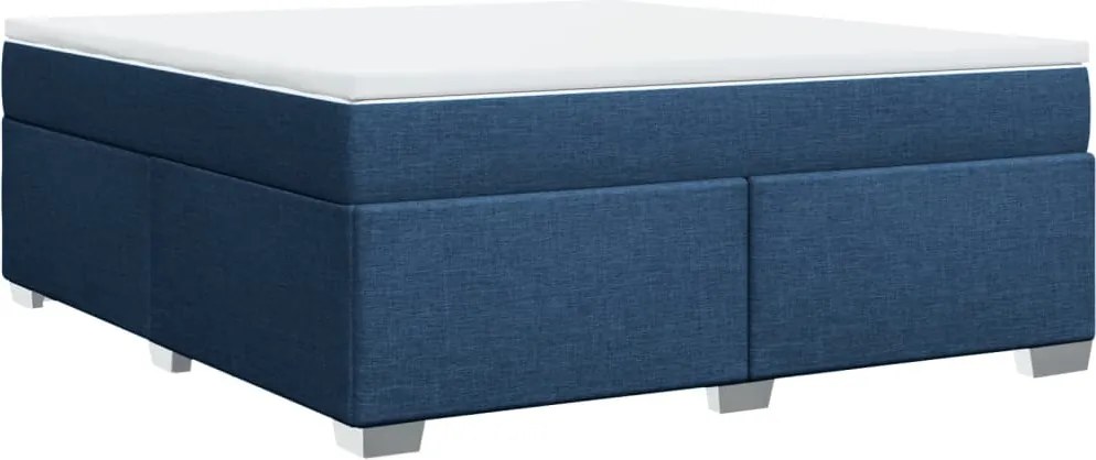 Box spring postel s matrací modrá 180x200 cm textil 3285157