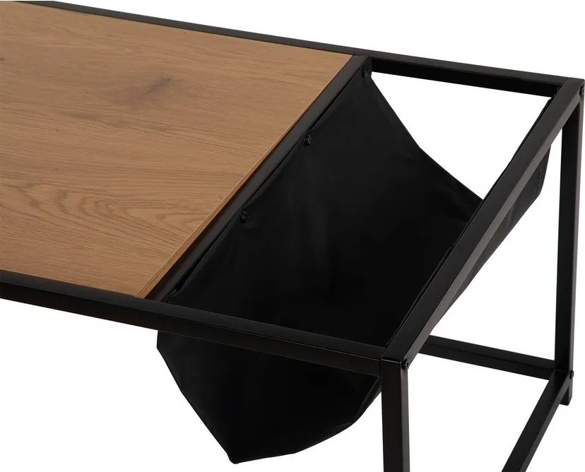 Černý/v přírodní barvě konferenční stolek v dekoru dubu 60x99 cm Bayen – Bonami Essentials