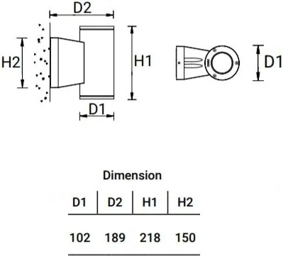 LGM JE-30341-N-30-01 Nástěnné venkovní svítidlo JET 35 UP/DOWN 28W 2174lm 3000K IP65 černá RAL9011 (LGM JE-30341-N-W30-01) - LIGMAN