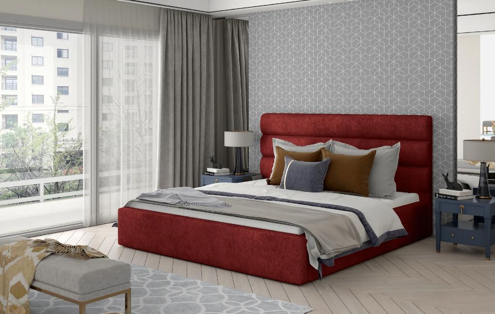 Eltap Čalouněná postel Caramel s úložným prostorem Materiál a barva potahu: Monolith 48 - žlutá, Rozměry (cm): 140x200