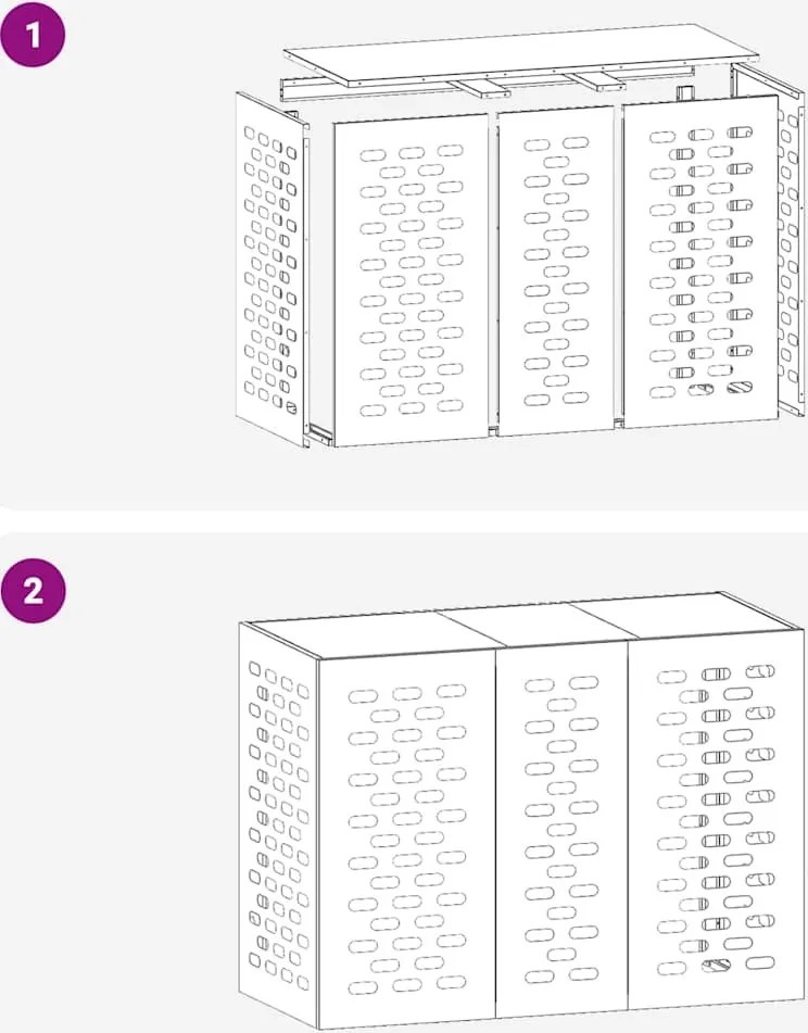 vidaXL Ochrana klimatizace Antracit 110 x 50 x 80 cm Ocel [865906]