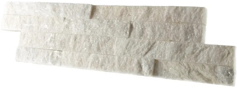 El Casa Kamenný obklad z břidlice Snow White Soft 10x40 cm - 147614