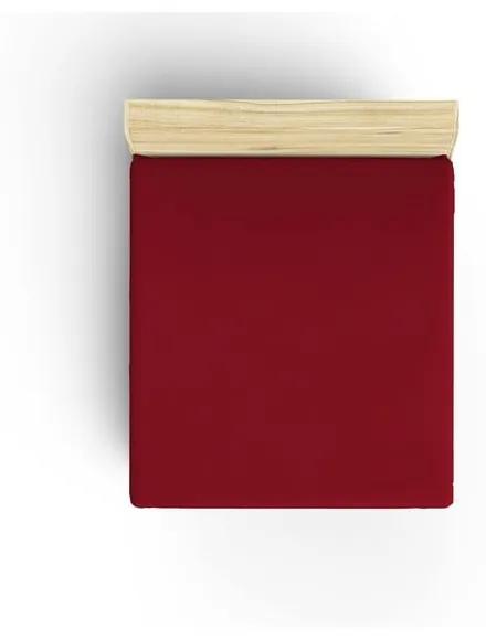 Červené napínací bavlněné prostěradlo 160x200 cm - Mijolnir