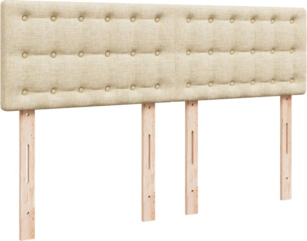 Box spring postel s matrací krémová 160x200 cm textil 3288258