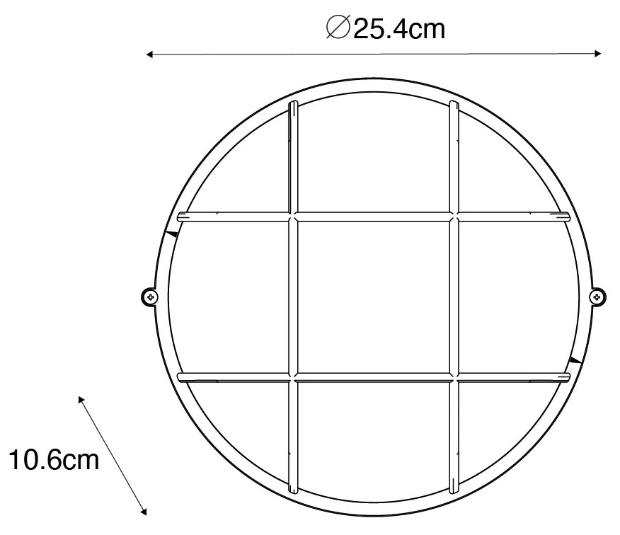 Průmyslová venkovní nástěnná lampa starožitné zlato IP44 - Hanneke
