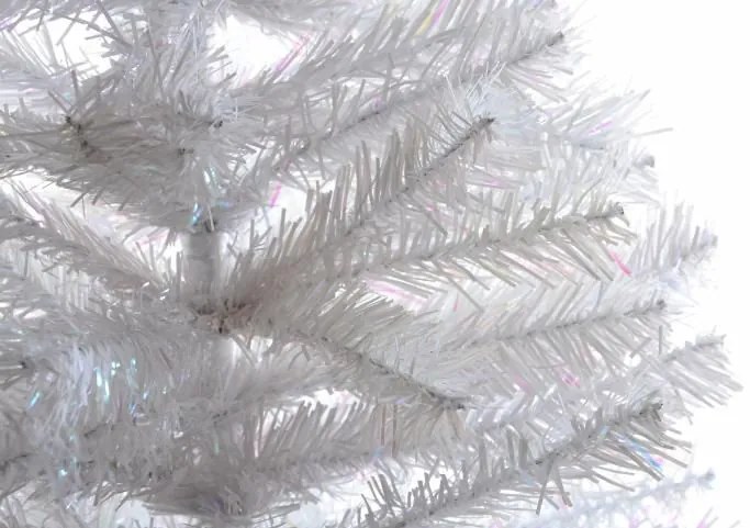 NEXOS umělý vánoční strom s třpytivým efektem bílý 120 cm