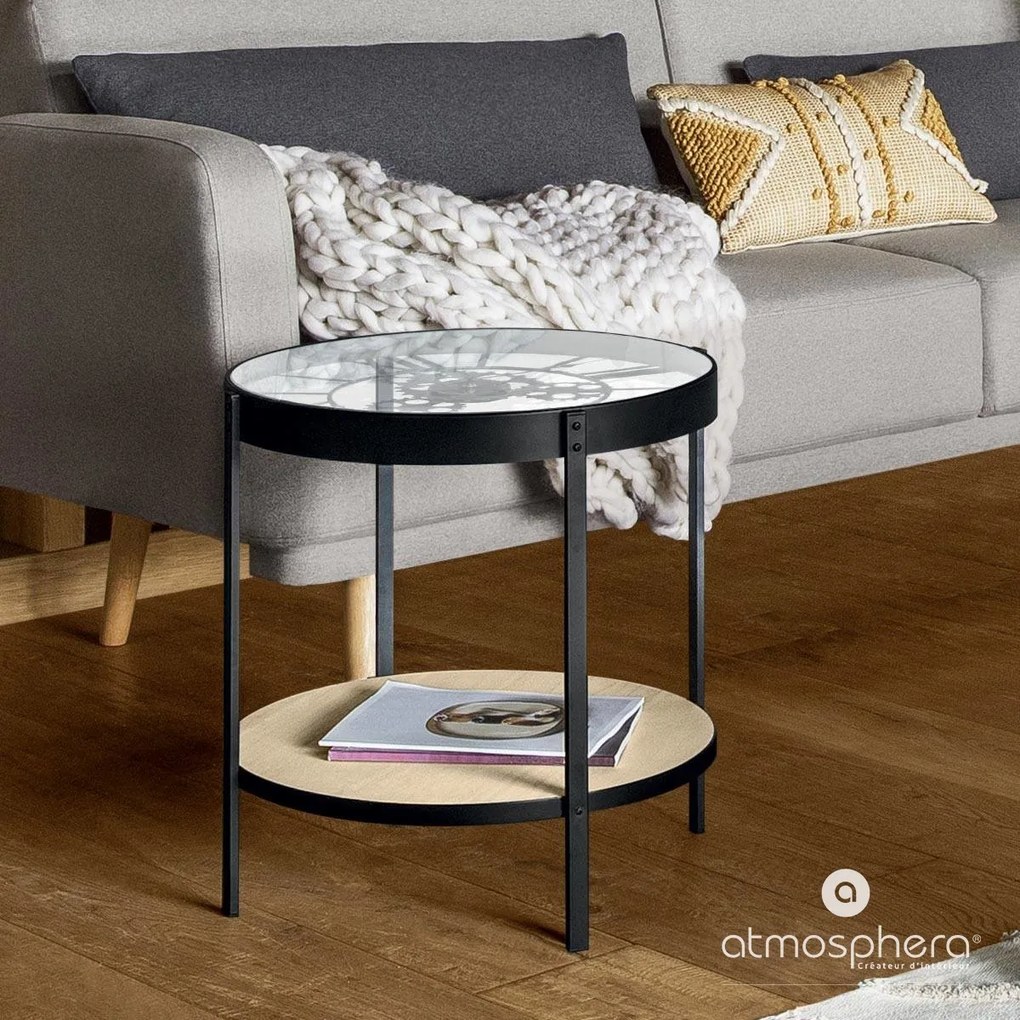 Odkládací stolek do obývacího pokoje MECA, průměr 49 cm