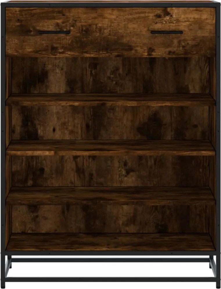 Botník kouřový dub 75 x 38 x 97,5 cm kompozitní dřevo a kov 3300877