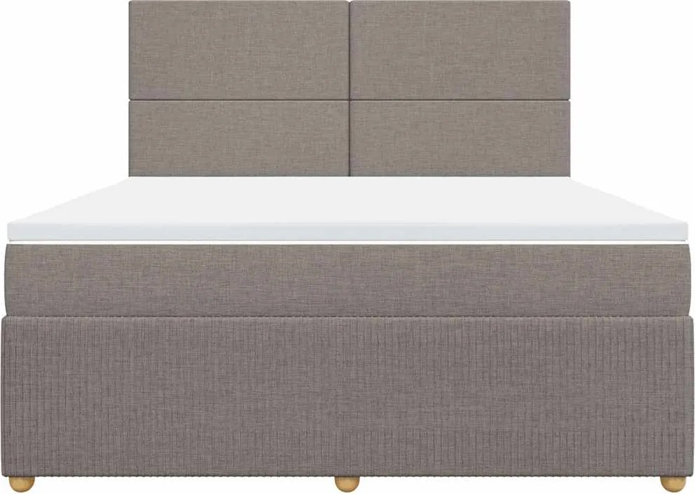 Box spring postel s matrací taupe 180x200 cm textil 3292132