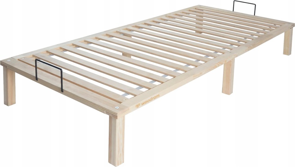 Dřevěná postel Solid Bed z borovicového dřeva s roštem 90 x 200 cm