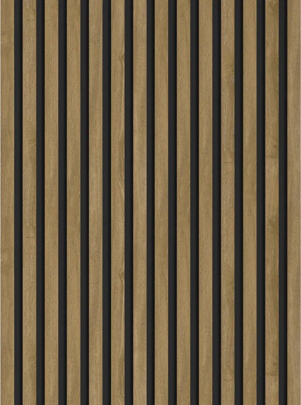 Mexen Lam-B, stěnové lamely 275 × 31,5 cm, HDF deska 4 mm, dub klasický, S100-275317-2812-072