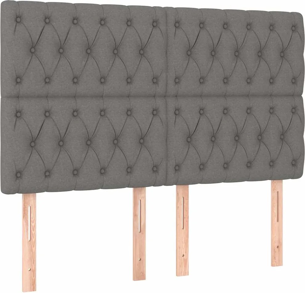 Box spring postel s matrací tmavě šedá 160x200 cm textil 3131682