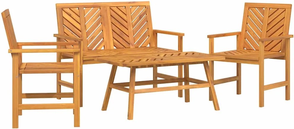 Zahradní lounge set 4 ks Hnědá Masivní akátové dřevo 3154127