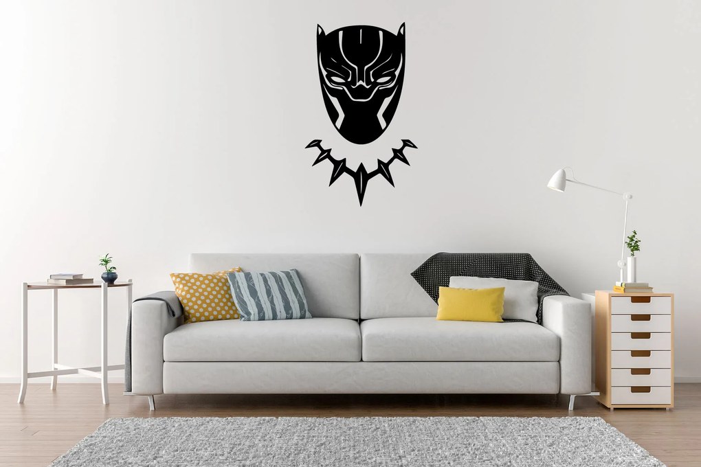 Lepy.cz Samolepka na zeď Black Panther Velikost (šířka x výška): 30x50cm, Barevná varianta: Světle modrá