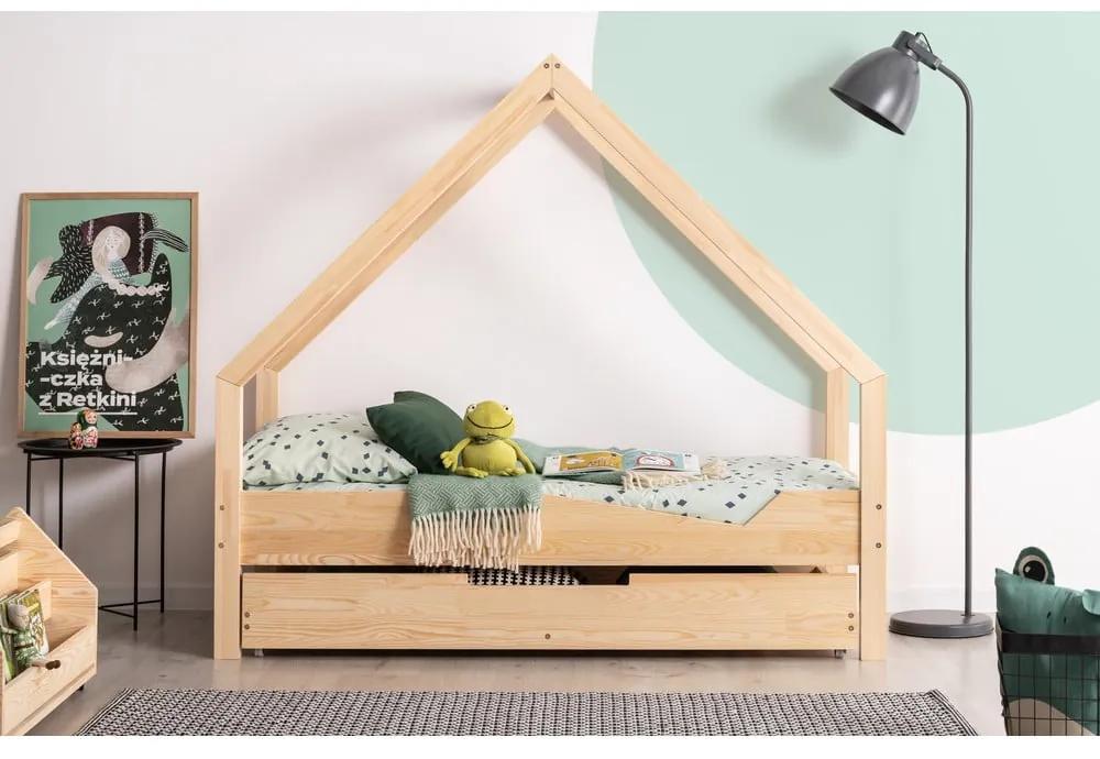 Adeko Dětská postel domeček Loca A Velikost postele: 140x100 cm Barva: dekor přírodní dřevo přírodní