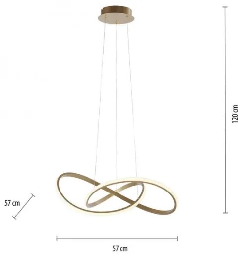 Leuchten Direkt 15402-60 - LED Stmívatelný lustr na lanku MARIA LED/25W/230V