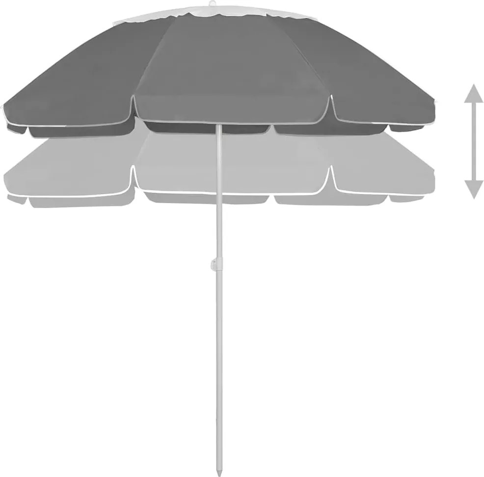 Plážový slunečník antracitový 300 cm 314718
