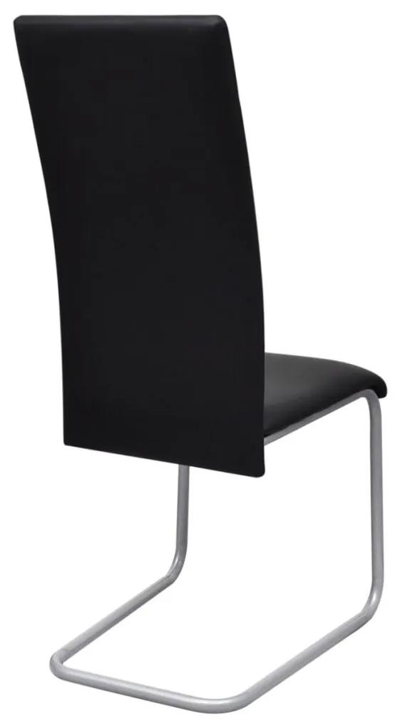 Konzolové jídelní židle 6 ks černé umělá kůže,  272420