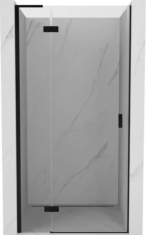 Mexen Mist-H L, 1-křídlé sprchové dveře levé 75 cm, čiré sklo, černý profil, 8A5L-075-000-70-00-L