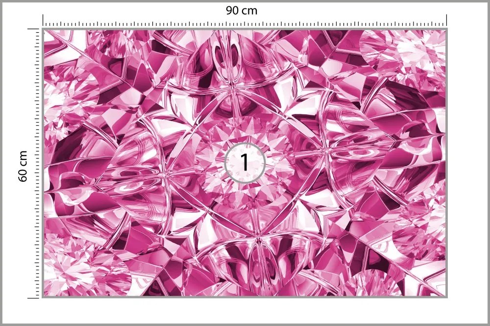 Fototapeta Facety Luxusu V Růžové Strukturální vinyl 180x120