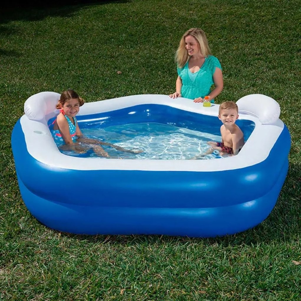 91084 Bestway Dětský bazének na hraní modrý 213 x 207 x 69 cm 54153