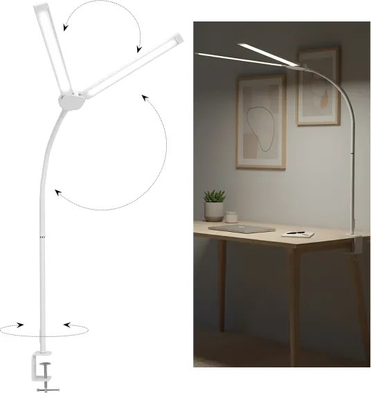 Brilagi - LED Stmívatelná stolní lampa USB VARIO LED/14W/5V 3000-6000K bílá