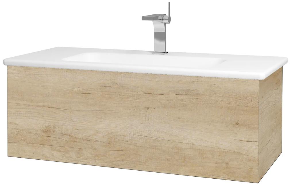 Dřevojas Koupelnová skříň VARIANTE SZZ 100 (umyvadlo Euphoria) Varianta: N01 Bílá lesk / D02 Bříza