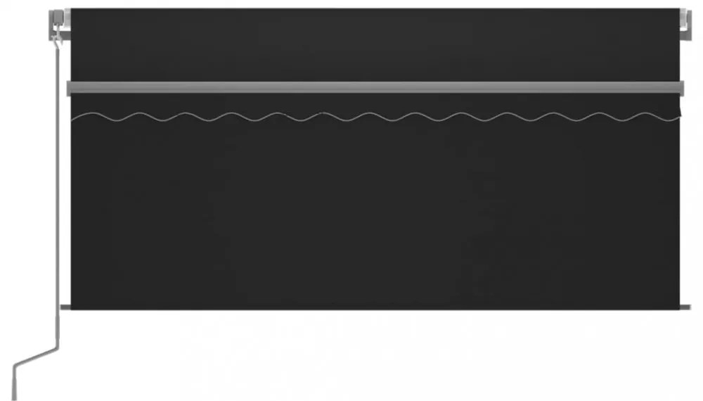 Ručně zatahovací markýza s roletou a LED 350x250 cm Dekorhome Krémová