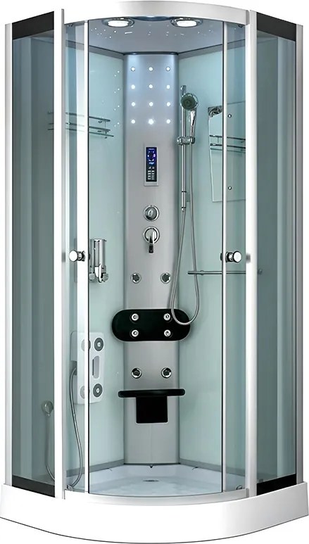 Terra Hydromasážní box WSH7180W bílý, 80x80 bez sauny