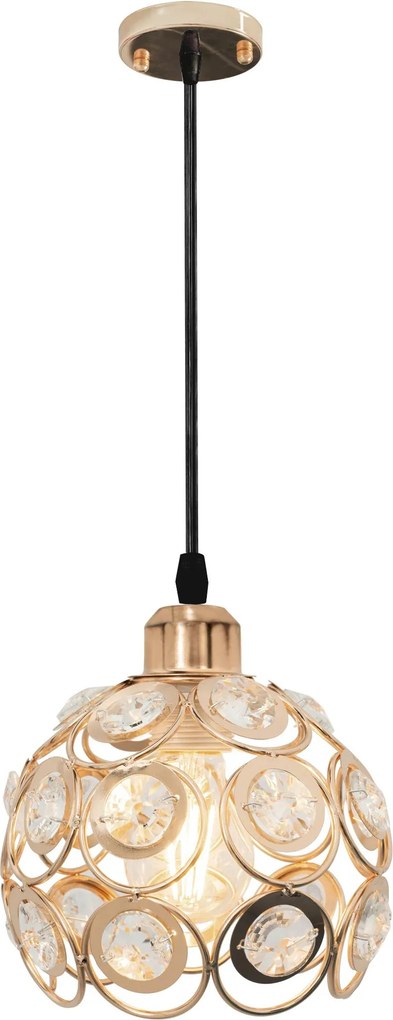 Toolight Elegantní stropní světlo APP208 Crystal Loft Gold