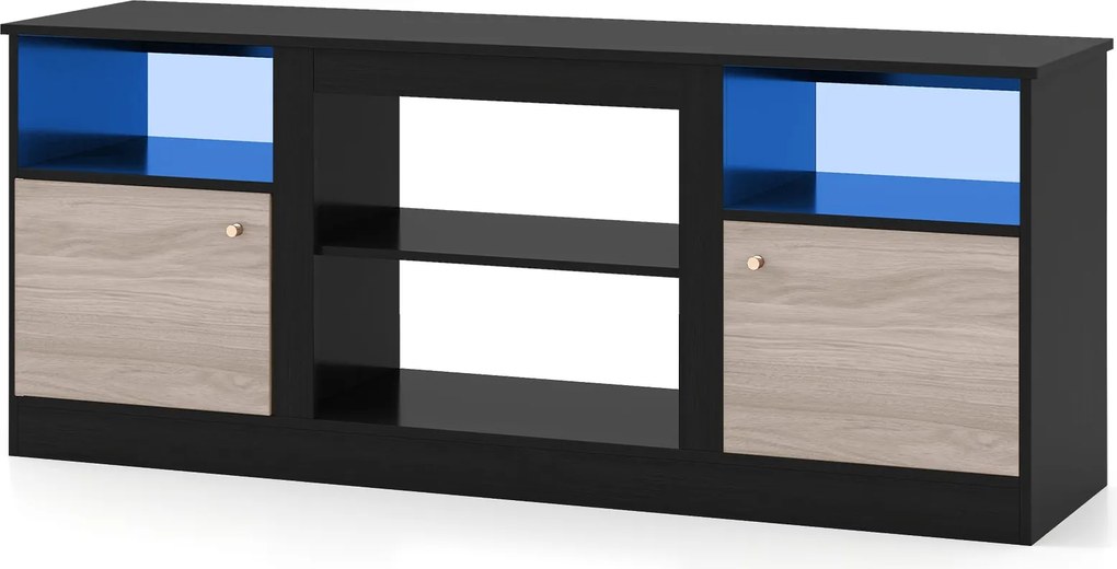 Costway TV skříňka s LED světly pro 65" TV s nastavitelnou policí