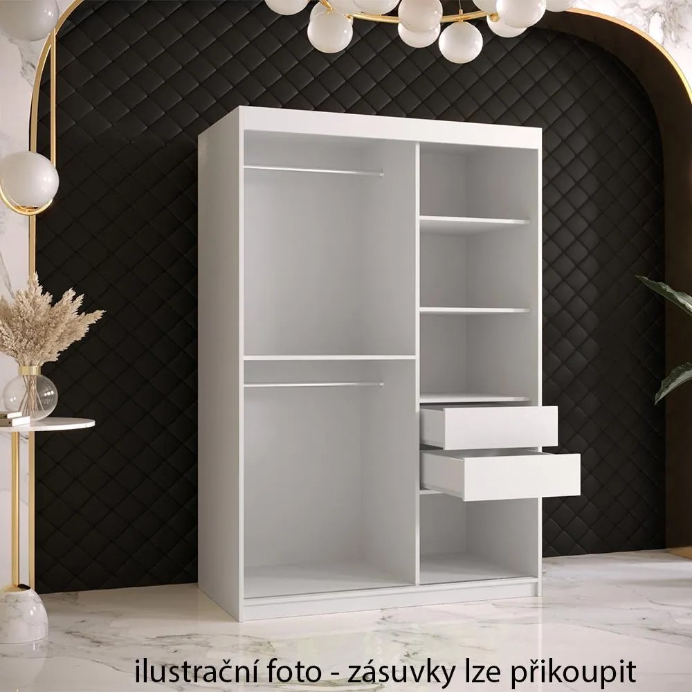 Šatní skříň Bluszcz 1 | 120 cm | bílá