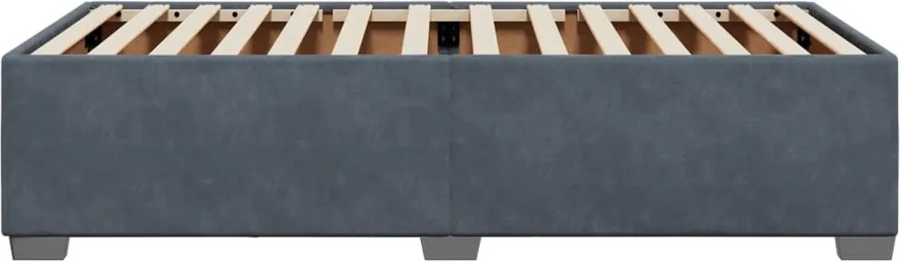 Rám postele bez matrace tmavě šedý 90 x 200 cm samet 3284608