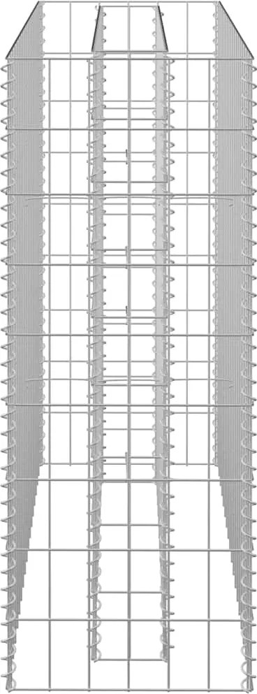 Gabionový vyvýšený záhon pozinkovaná ocel 90 x 30 x 90 cm 145631