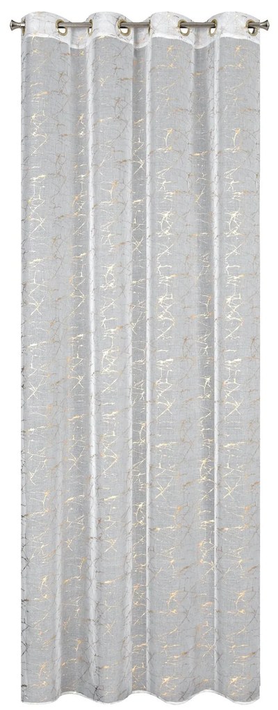 ZÁCLONA NA KROUŽČÍCH REVA1 140X250 CM VZOROVANÁ