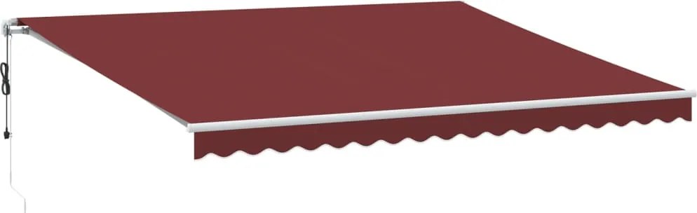 Automatická zatahovací markýza burgundská 450 x 350 cm 3214988