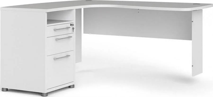 Falco Psací stůl Office 80400/44 bílá/silver grey