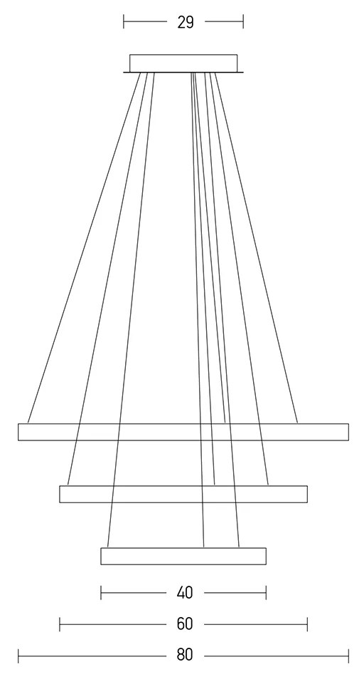 Zambelis 2009 závěsné LED stmívatelné svítidlo zlaté, 112W, 3000K, ø80cm