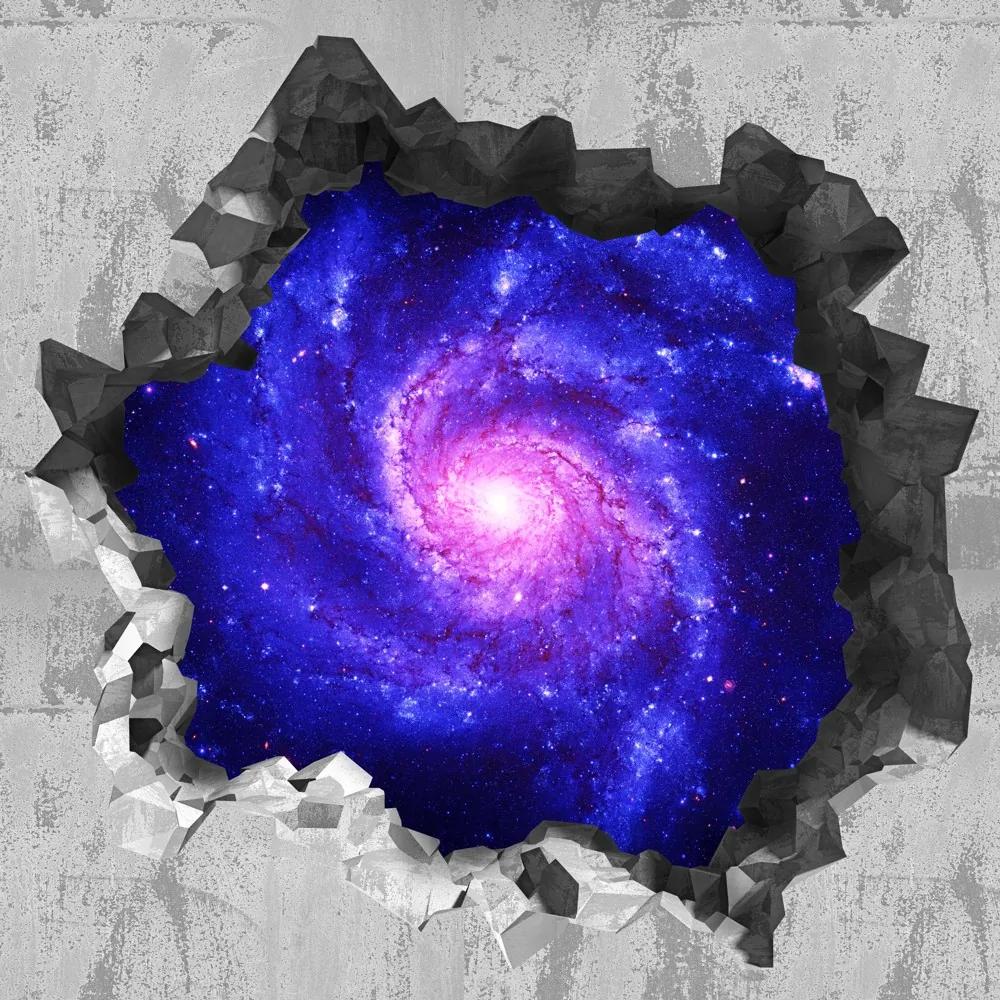 3D obraz galaxie + háčky, hřebíčky, čistící hadřík ZDARMA Velikost (šířka x výška): 100x100 cm