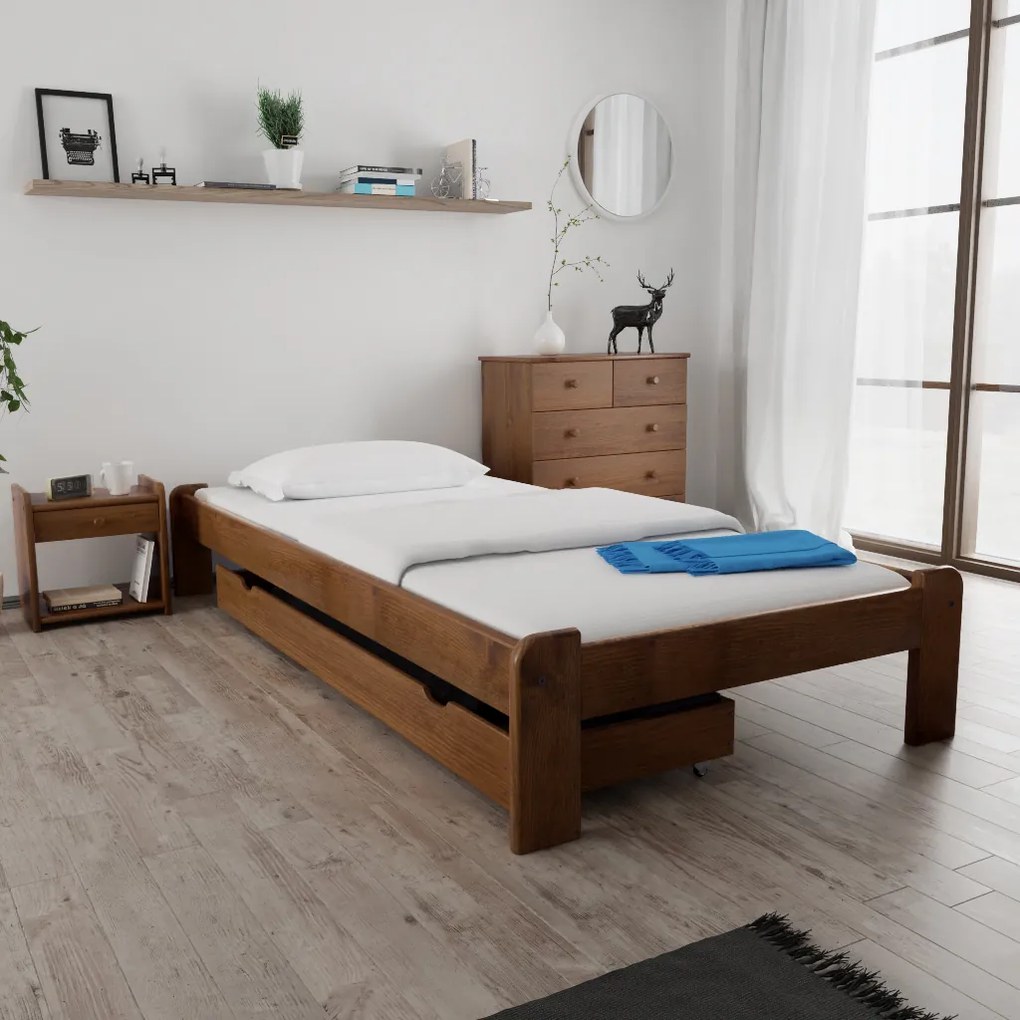 Postel ADA 80 x 200 cm, dub Matrace: Matrace Deluxe 10 cm