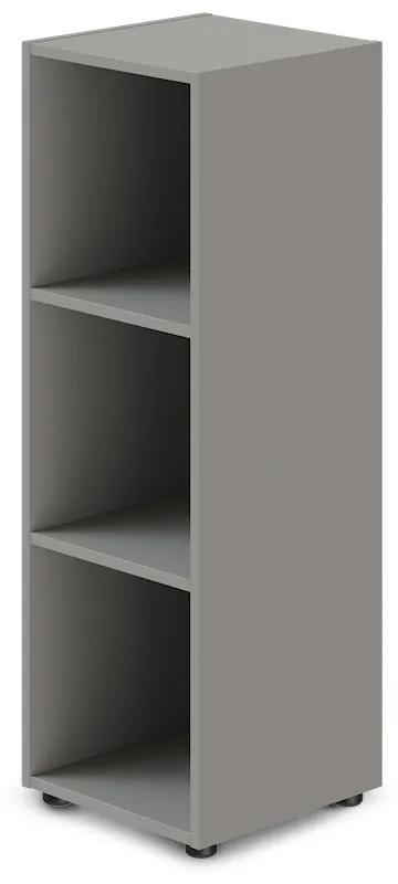 Střední úzká skříň TopOffice Premium 39,9 x 40,4 x 119,5 cm, šedá