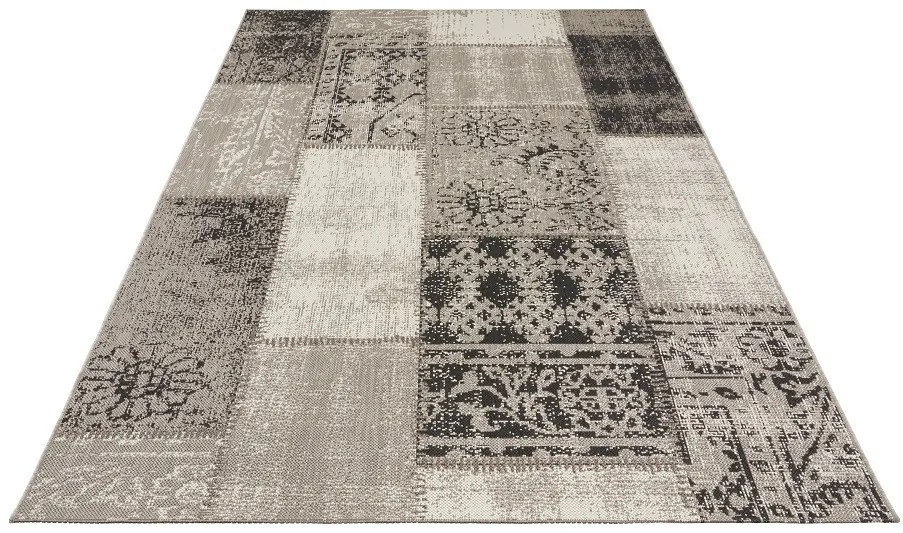 NORTHRUGS - Hanse Home koberce Kusový koberec Beach 103848 Taupe/Cream/Black – na ven i na doma - 160x230 cm