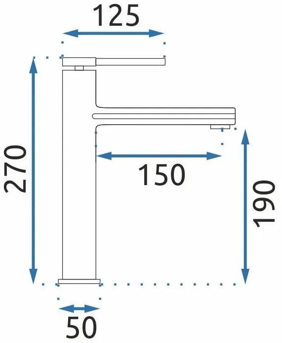 Rea Oval, vysoká umyvadlová baterie, chromová, REA-B6510