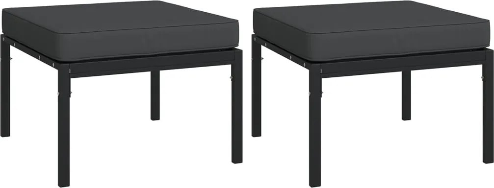 5dílná zahradní sedací souprava s šedými poduškami ocel 3187954