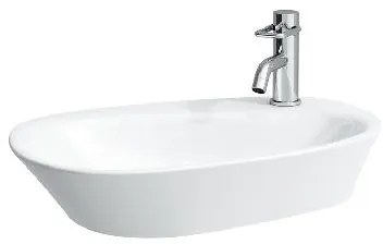 Laufen Palomba Collection - Umyvadlová mísa, 60x40 cm, bez přepadu, s 1 otvorem pro baterii, bílá H8168030001111