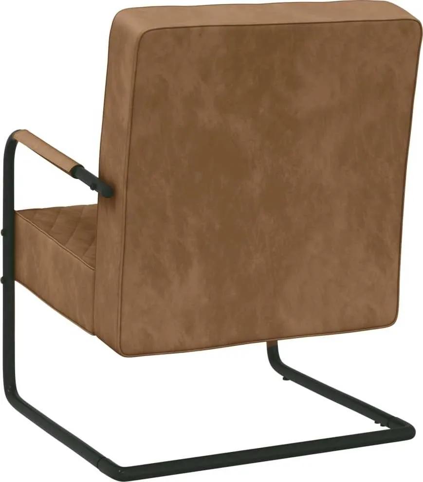 vidaXL Konzolová židle samet [325728] Barva: Hnědá